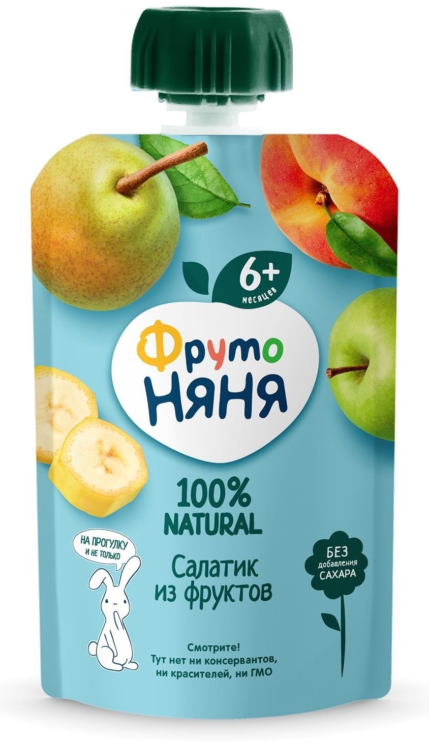 Купить Детское пюре ФрутоНяня салатик из фруктов 90 гр в кредит в