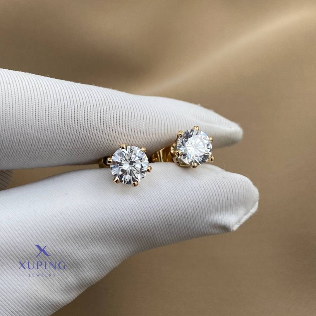 Купить Пусеты Xuping Jewelry медицинская сталь, фианит в Алматы ...