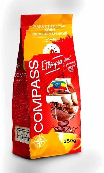 Купить Кофе Compass Ethiopia blend зерновой 250 г в Алматы – Магазин на ...