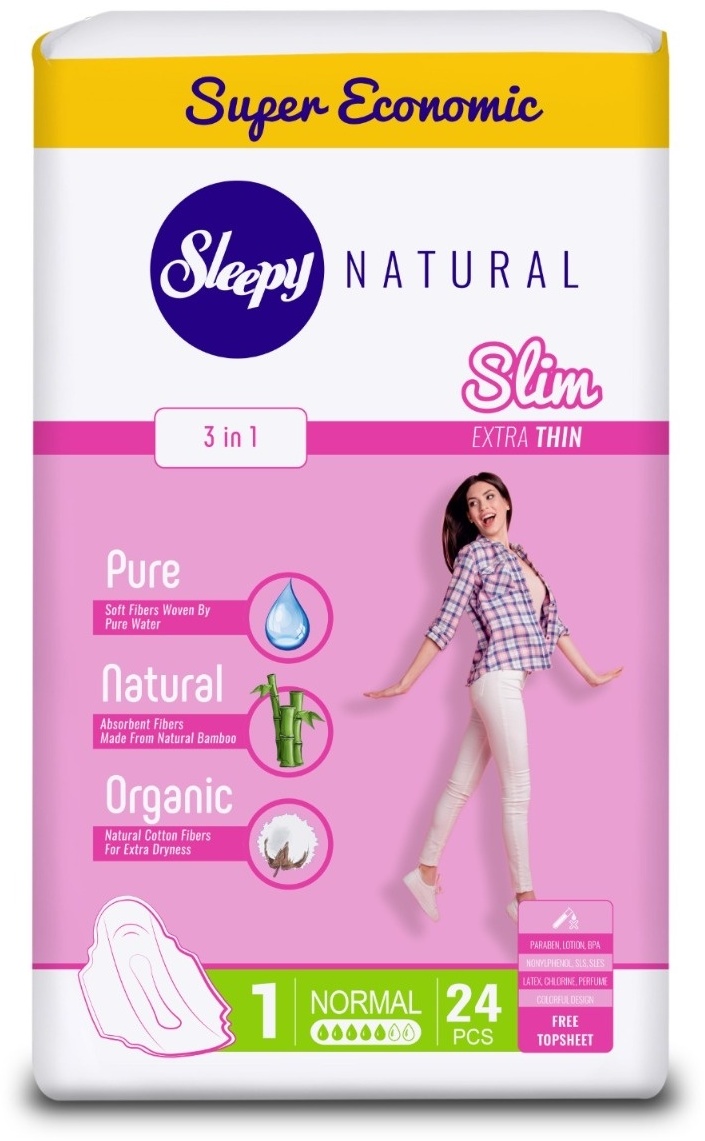 Купить Sleepy Natural прокладки Slim Normal 24 шт в кредит в Алматы ...