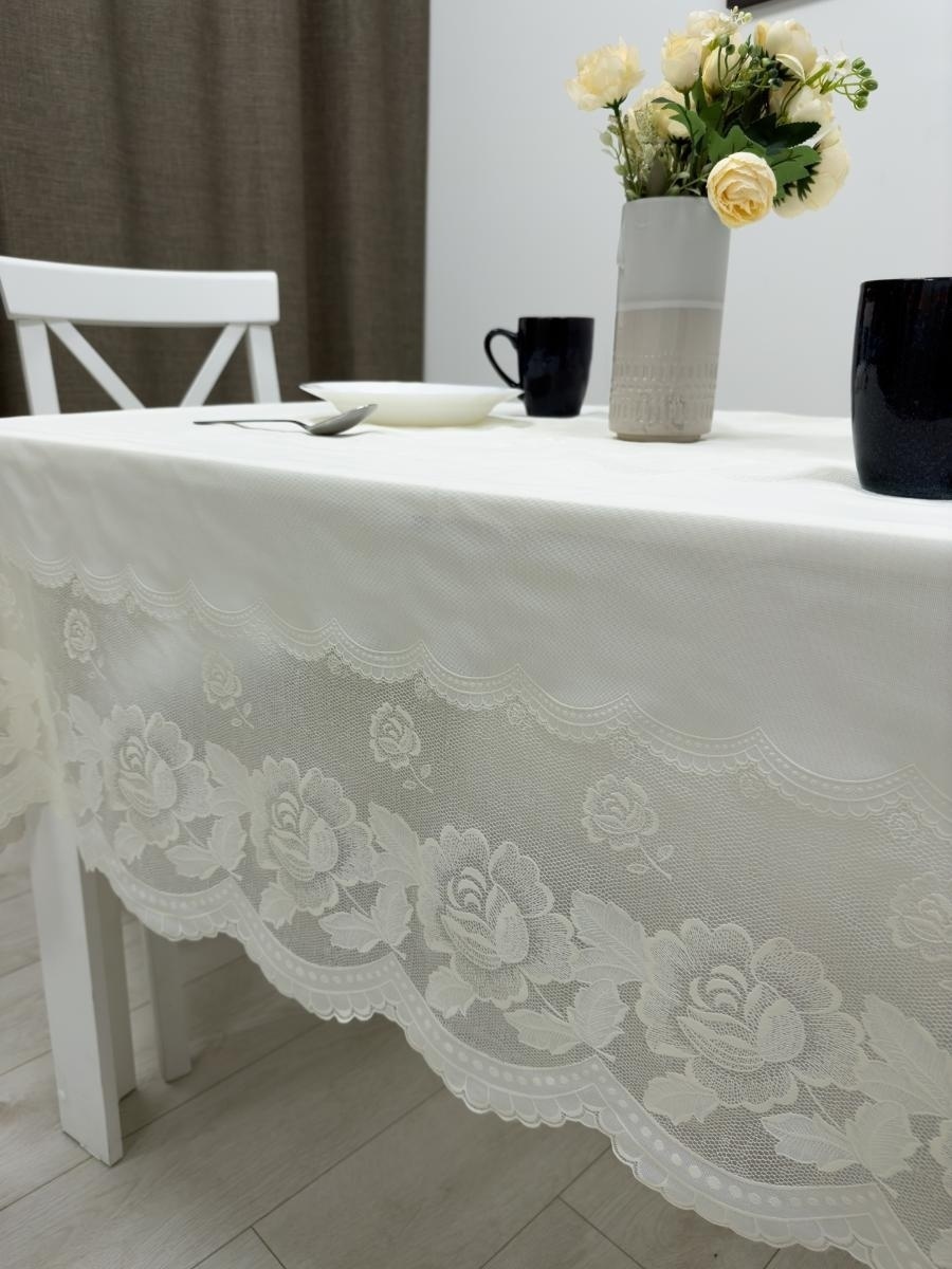 Купить Meiwa скатерть Королева Роз Ажурная 228x153 см, ПВХ в Алматы ...