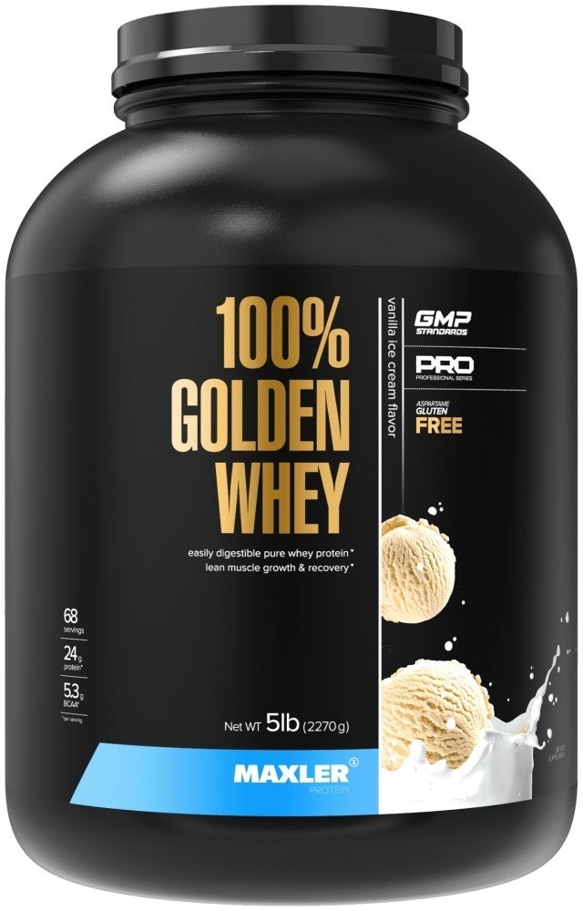 Купить Протеин Maxler Maxler 100% Golden Whey 2270 г ваниль 2270 г в ...