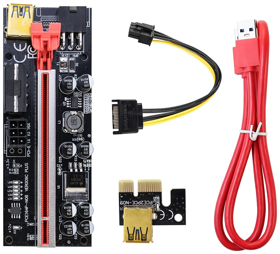 Купить Райзер PCI-E x1 x16 VER010S Plus, Riser PCI-E x1 x16 в Алматы ...