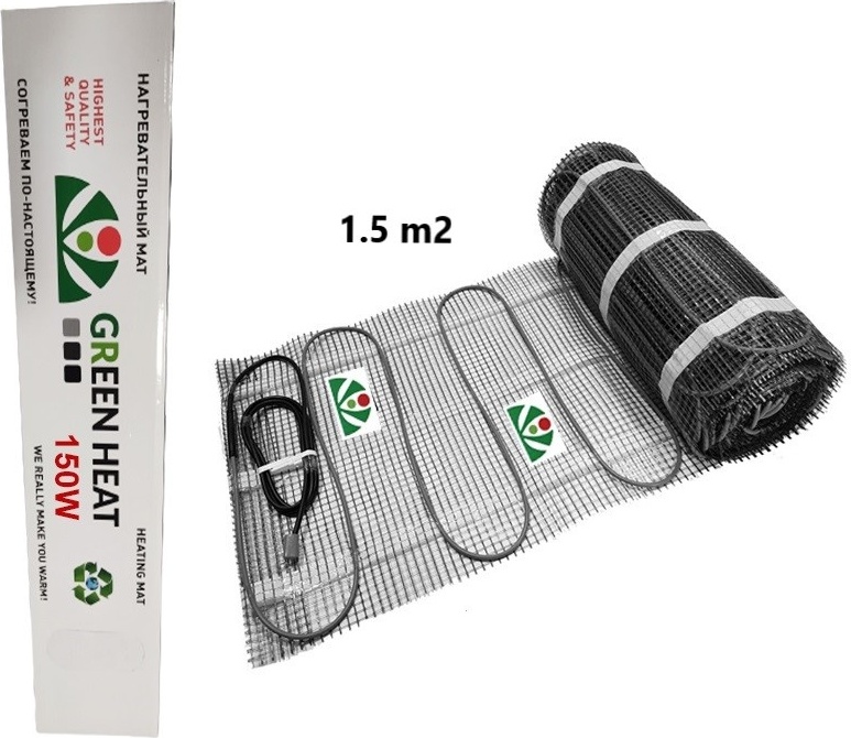 Купить DH нагревательный мат GREEN HEAT 1.5m2 STANDART 150W/1m2 в ...