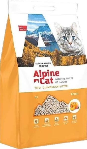 Купить Наполнитель Alpine Cat тофу персик комкующийся 6 л в кредит в ...