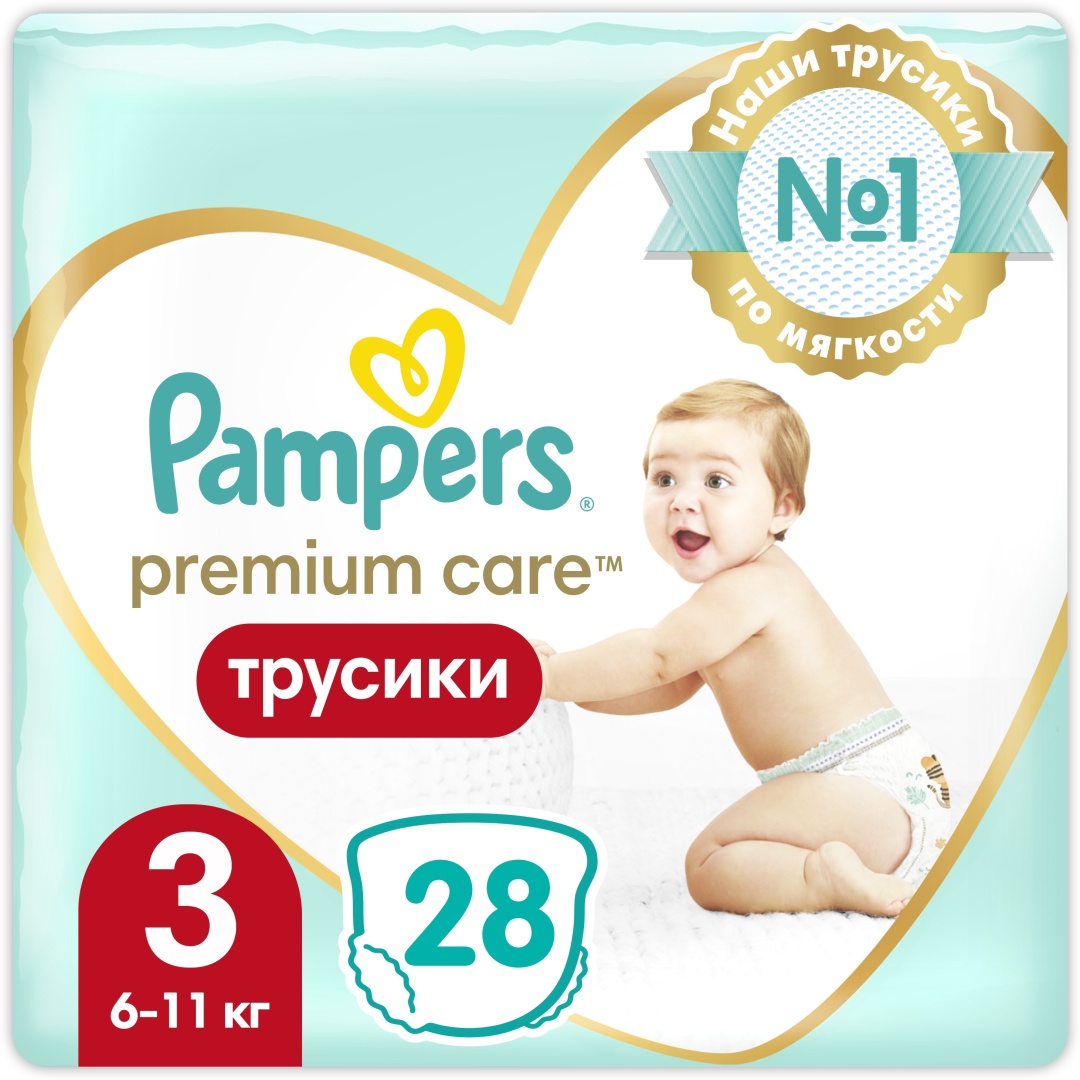 Купить Трусики Pampers Premium Care 3, 28 шт в кредит в Алматы – Kaspi ...