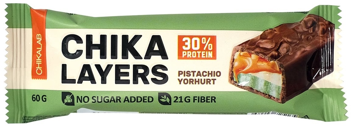 Купить CHIKALAB батончик протеиновый Chika layers фисташковый йогурт 1 ...