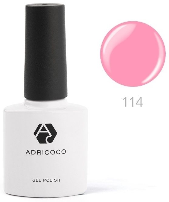 Купить ADRICOCO гель-лак Gel №114 розовая азалия глянцевое 8 мл в ...