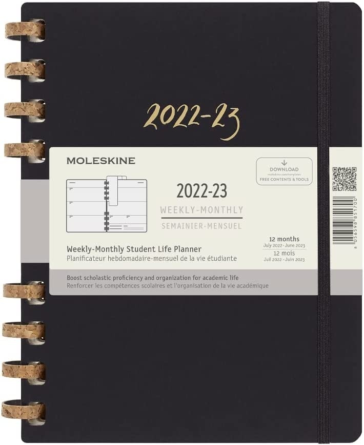 Купить Moleskine ежедневник, еженедельник 12M SPIRAL ACADEMIC , A4, 240 ...