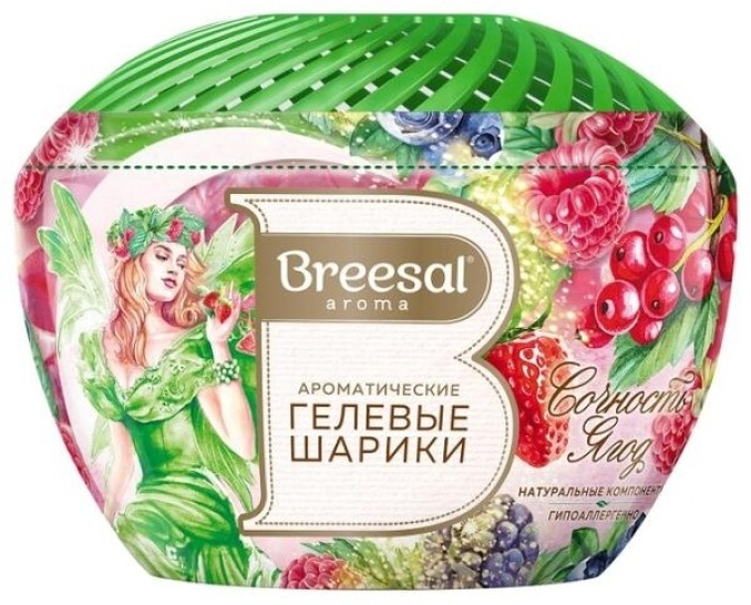 Купить BREESAL поглотитель запахов и влаги гелевые шарики Сочность ягод ...