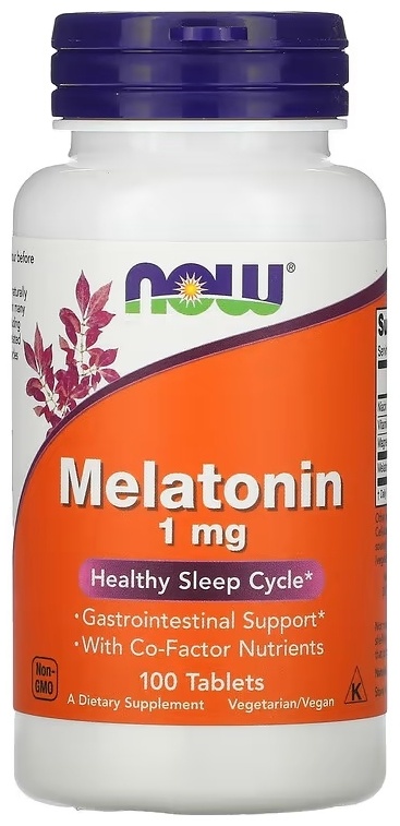 Купить NOW БАД Melatonin, 1 mg 100 таблеток в Алматы – Магазин на Kaspi.kz