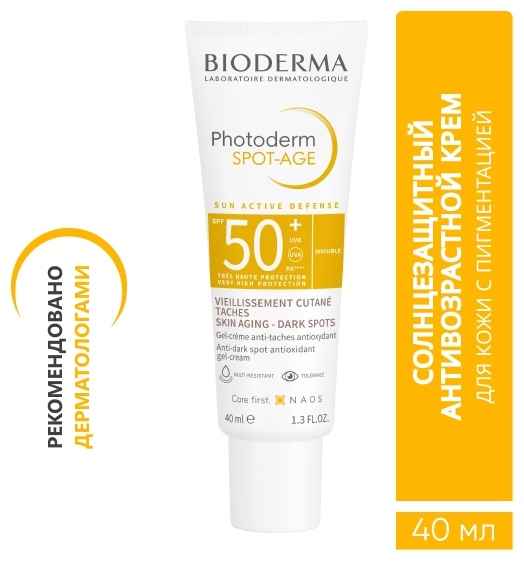 Купить Bioderma крем PHOTODERM Spot Age для лица, для зоны декольте 40 ...