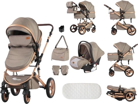 Купить Коляска универсальная 3 в 1 Teknum 531+C, бежевый в Алматы ...