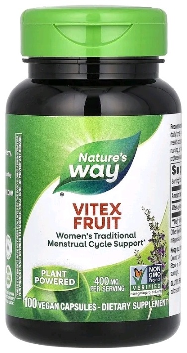 Купить Nature's Way Vitex Плоды витекса, 400 мг, 100 веганских капсул в ...