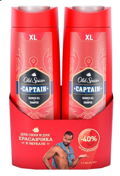 Купить Old Spice Captain гель-шампунь 2 шт по 400 мл в Алматы – Магазин ...