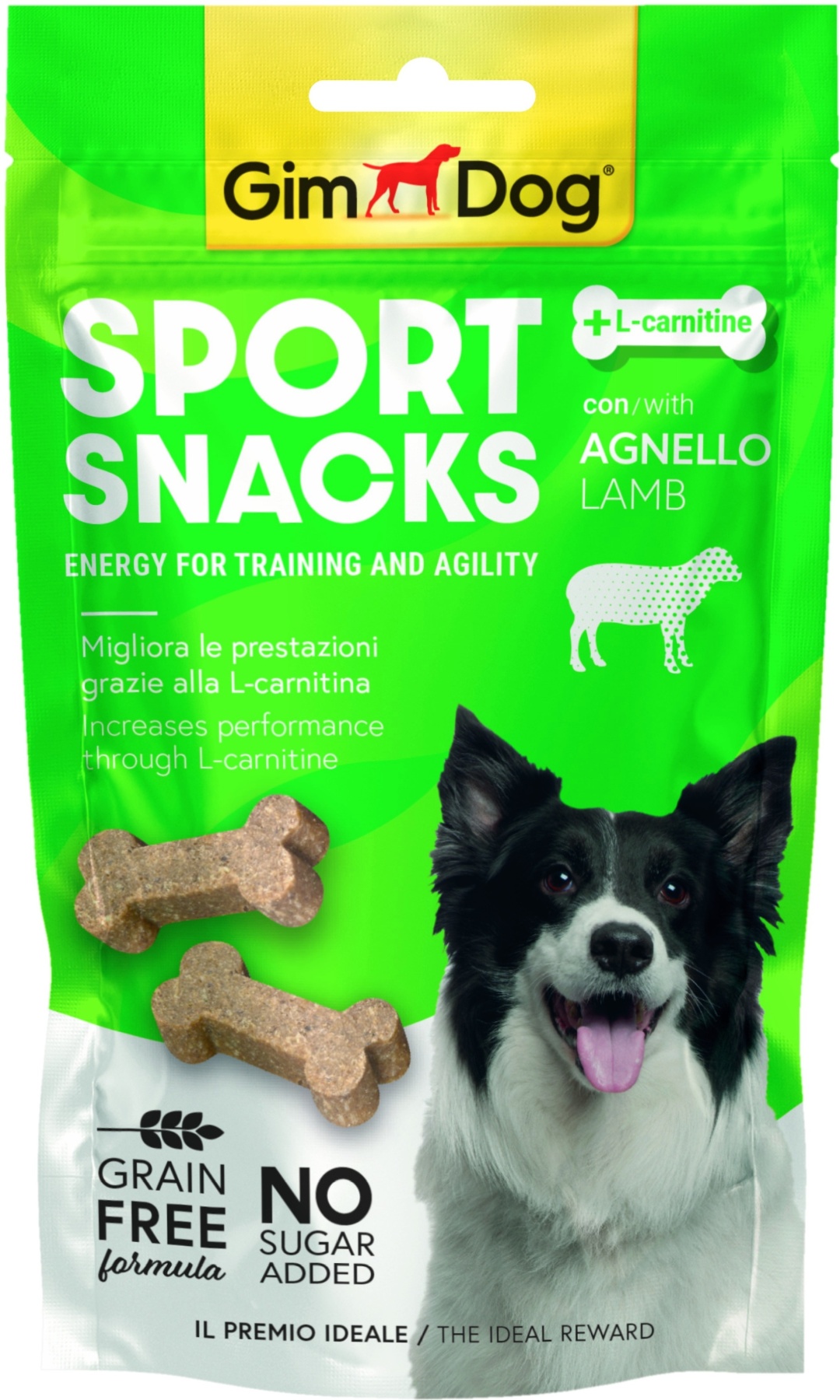 Купить Лакомство Gim Dog Sport Snacks косточки с ягненком 60 г 1 шт в ...