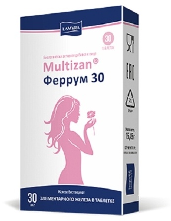 Купить LAMYRA БАД Мультизан Феррум 30 таблеток в Алматы – Магазин на ...