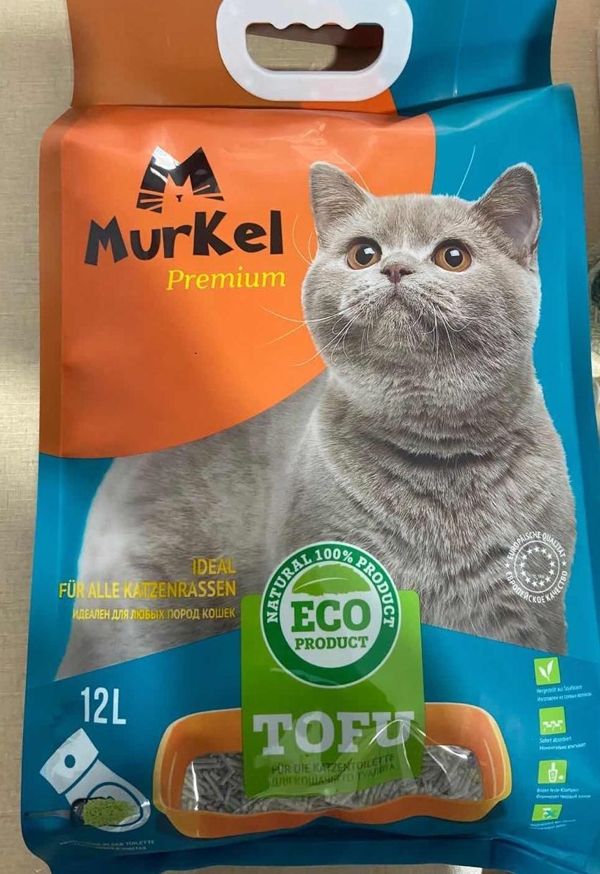 Купить Наполнитель Наполнитель Murkel Tofu Нейтральный комкующийся 12 л ...