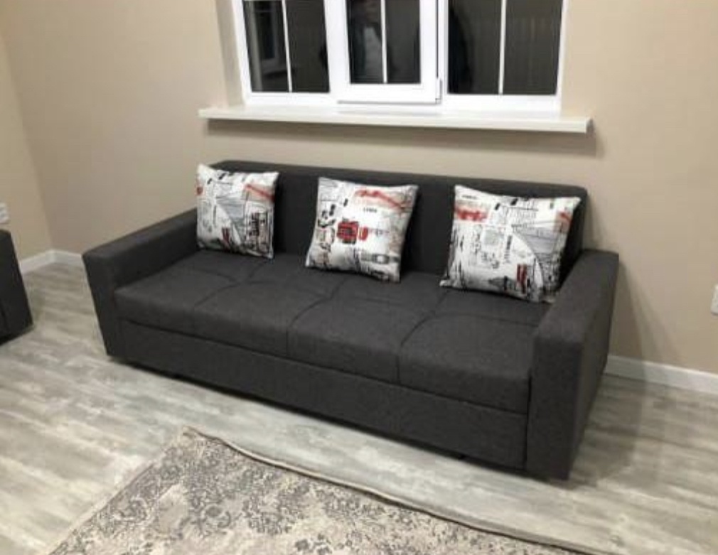 Купить Sofabed.kz 210 диван, обивка велюр, 75x210x80, коричневый в Алматы – Магазин на Kaspi.kz