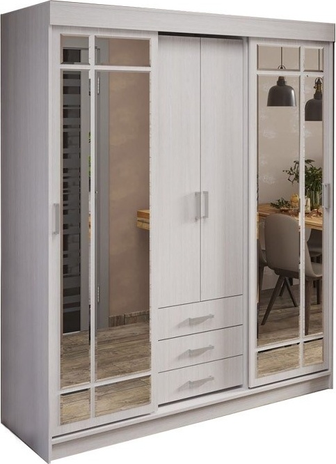 Купить Шкаф-купе Стендмебель Лидер 1К 1700, 170x210х58 см, серый в ...