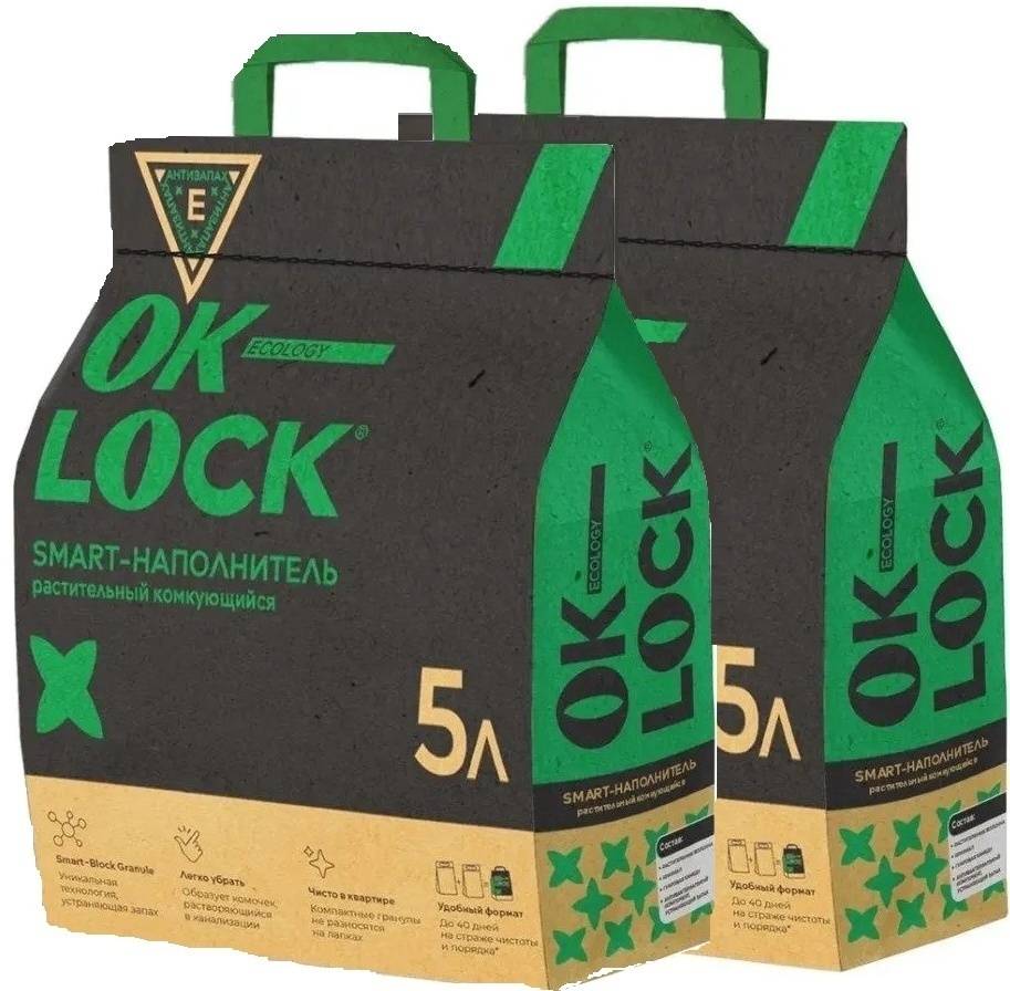 Купить Наполнитель OK-Lock растительный комкующийся 10 л в Алматы ...