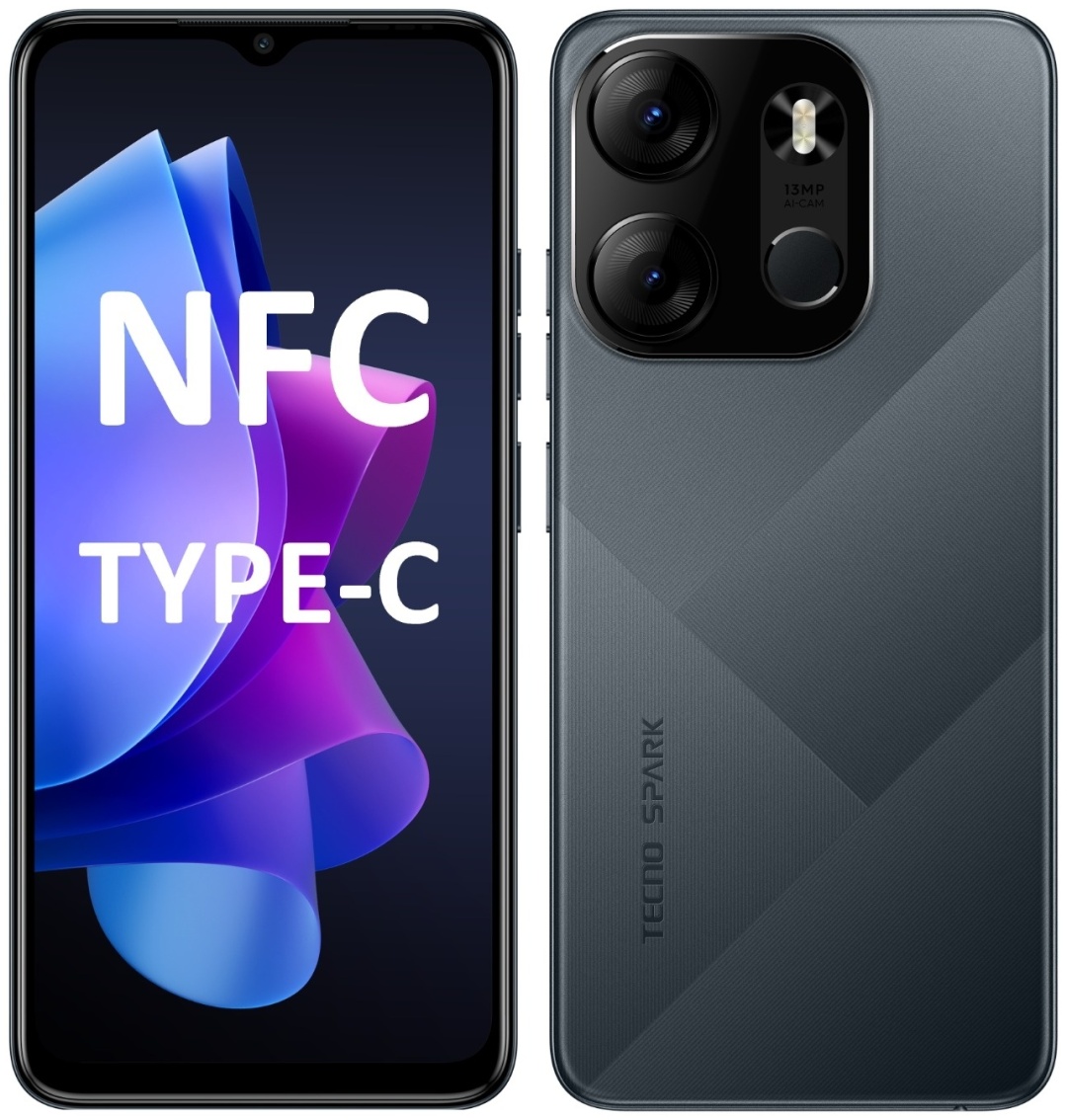 Купить Смартфон Tecno Spark Go 2023 3 ГБ 64 ГБ черный в кредит в Алматы
