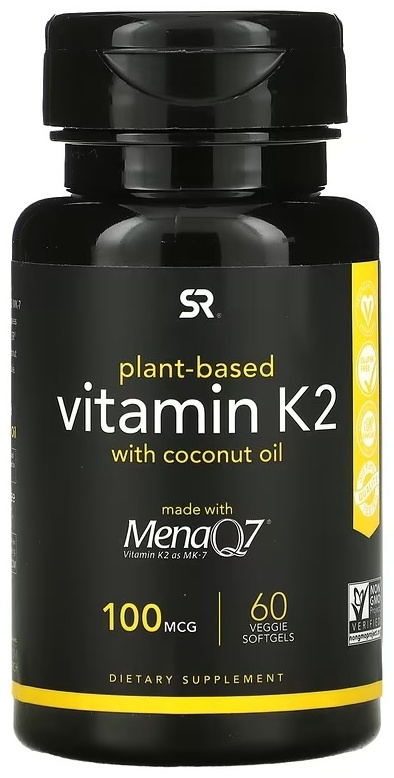 Купить Sports Research витамин Vitamin K2 with Coconut Oil, Plant Based ...