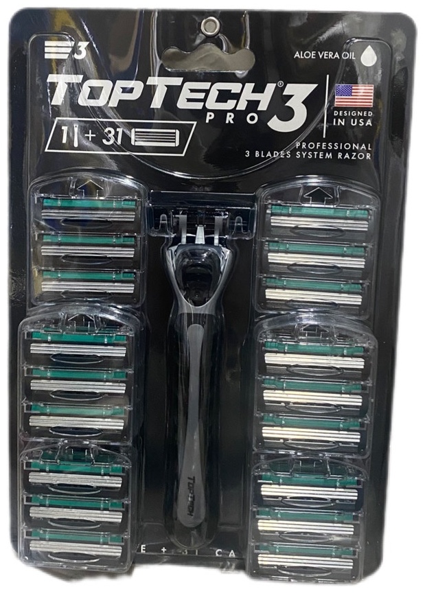 Купить TopTech Pro 3 бритвенный станок 1 шт + сменные кассеты 30 шт в Алматы – Магазин на Kaspi.kz