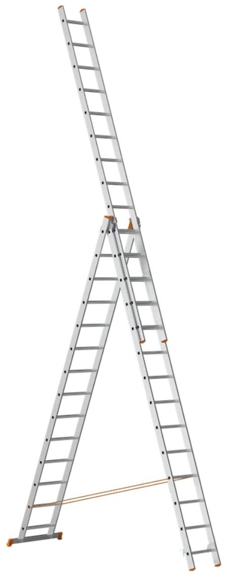 Купить Трехсекционная алюминиевая лестница SARAYLI 3X14 ступеней в ...