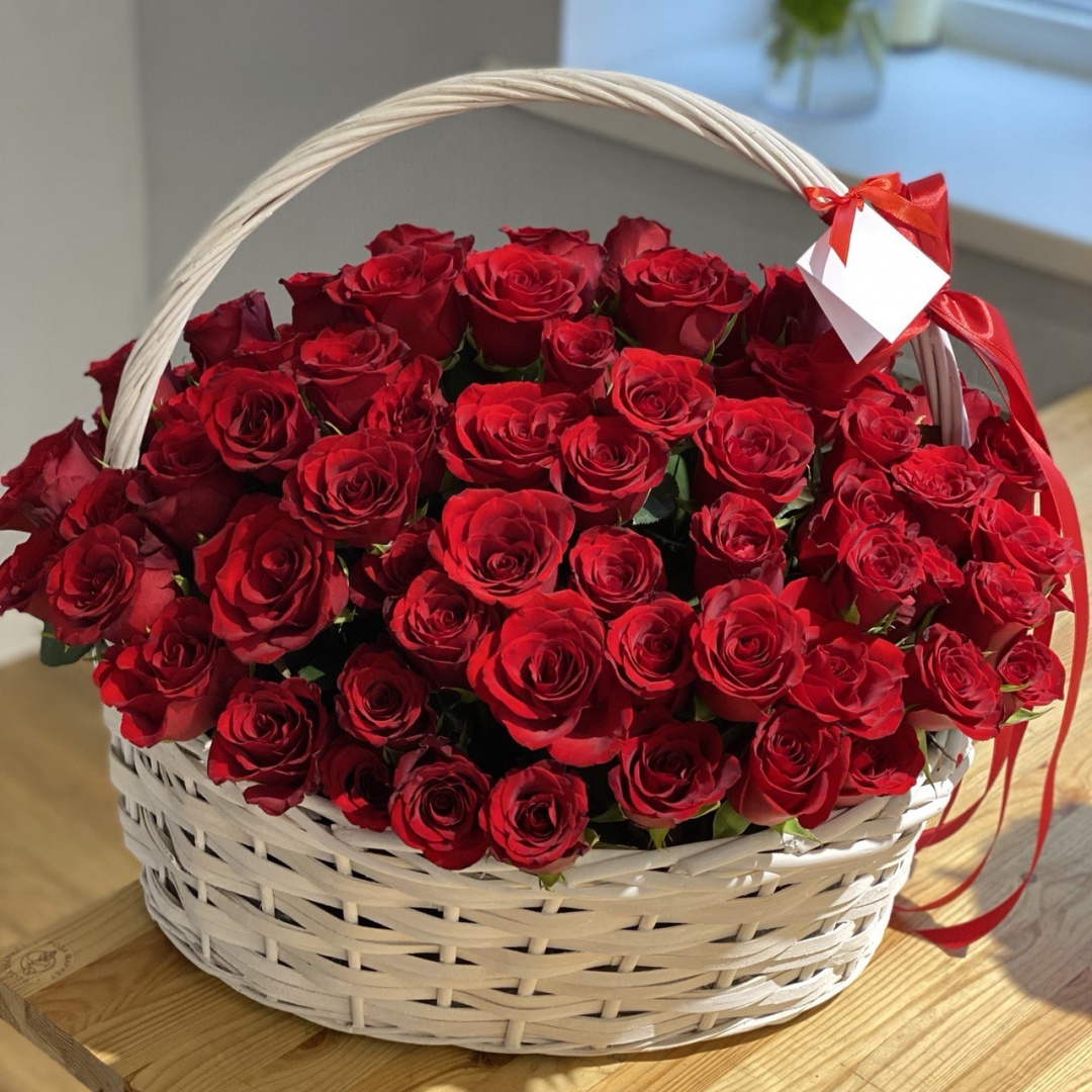Купить Sezin Flowers KZR101 Композиция из роз 101шт 101 шт 40 см в ...
