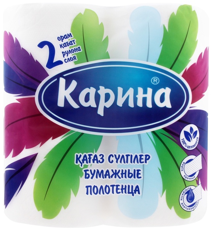 Купить Бумажные полотенца Карина Перья 2 шт в кредит в Алматы – Kaspi ...