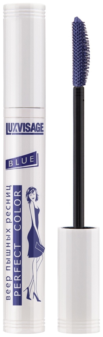 Купить Тушь для ресниц LUXVISAGE Perfect Color Веер для объема синий в ...