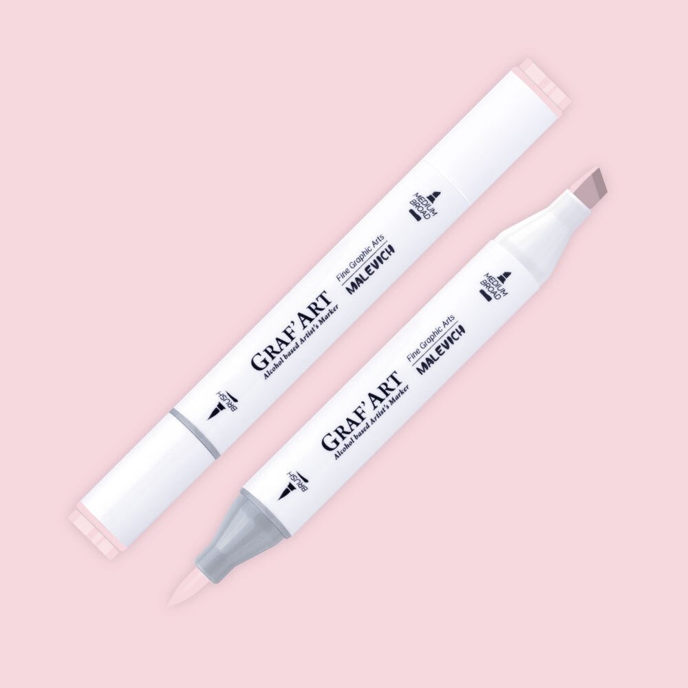 Купить Маркер Малевичъ Graf'Art Brush P401 190074, 1 шт, 3 мм, Розовый ...