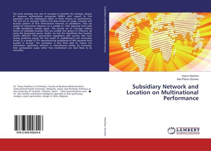 Купить Книга Yasuo Hoshino and Ilian Petrov Somlev: Subsidiary Network and Location on ...