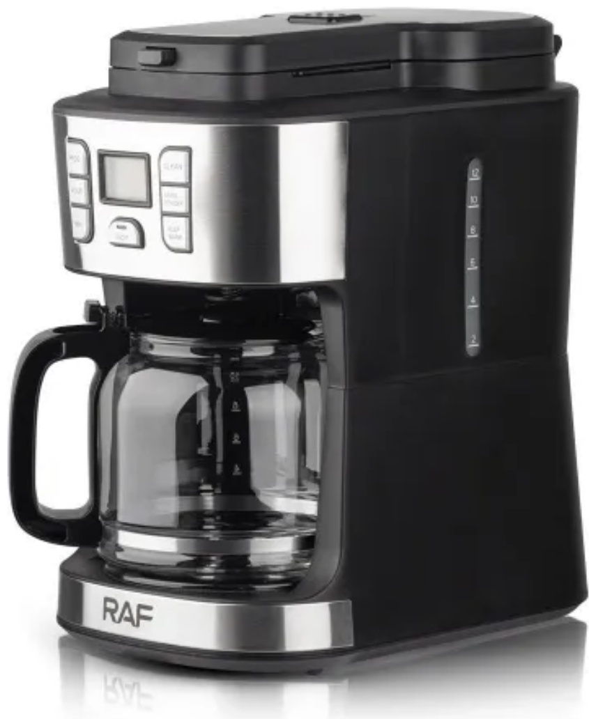 Купить Кофемашина RAF R.110 черный в Алматы – Магазин на Kaspi.kz