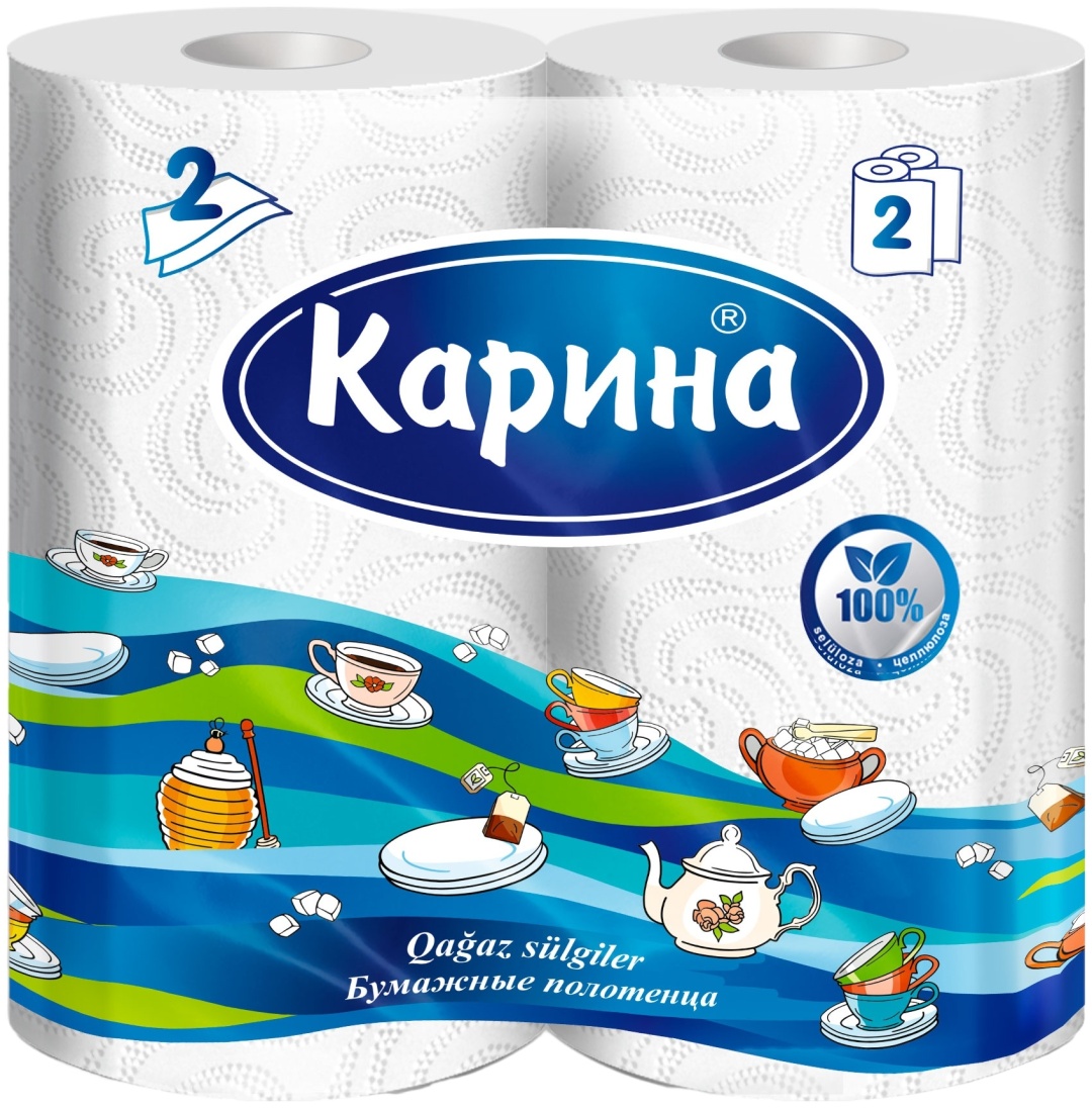 Купить Бумажные полотенца Карина 332790 2 слоя 2 шт в Алматы – Магазин ...