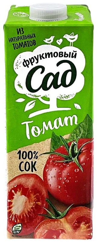 Купить Фруктовый сад сок томат 0.95 л в Алматы – Магазин на Kaspi.kz