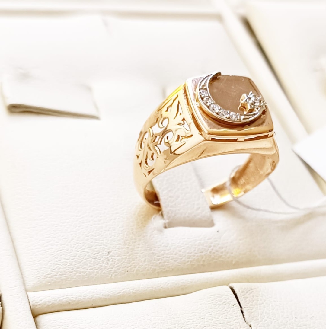 Купить Кольцо Zoloto.ru 140075 размер 19.5 вес 3.9 г золото, цирконий в Алматы – Магазин на Kaspi.kz