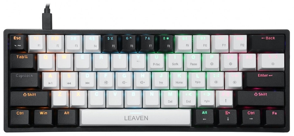 Купить Клавиатура LEAVEN K620 Red Axis Switch RU+ENG черный в Алматы ...