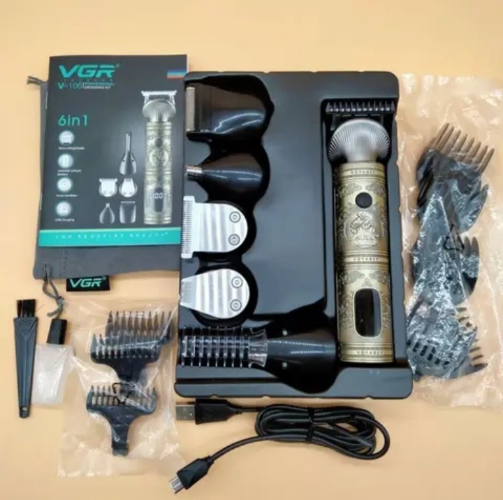 Купить VGR Professional набор для стрижки для бороды и усов, для носа, для ушей, для окантовки ...