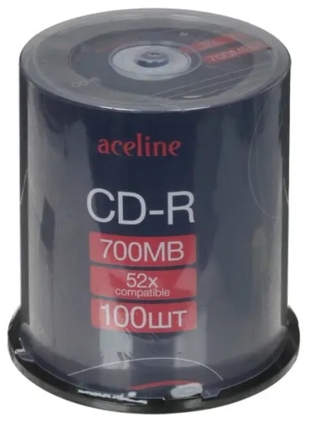 Купить CD-диск Aceline CD-R, 0.7 ГБ, Cake Box, 52x, 100 шт в Алматы ...