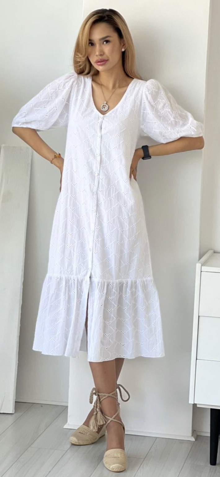 Купить Повседневное платье SofiCo SM2187-346 белый 46 в Алматы ...