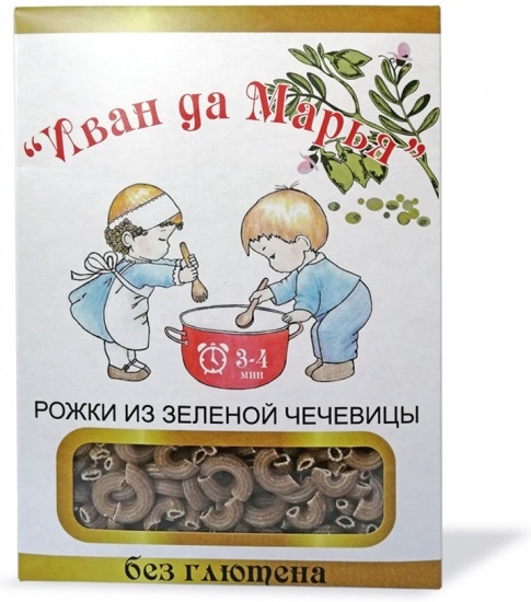 Купить Иван да Марья Рожки из зеленой чечевицы 400 г в Алматы – Магазин ...