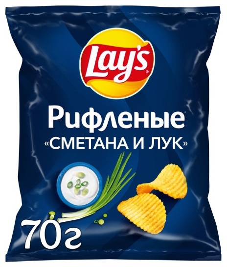 Купить Чипсы Lay’s картофельные Рифленые Сметана и лук 70 г в Алматы ...