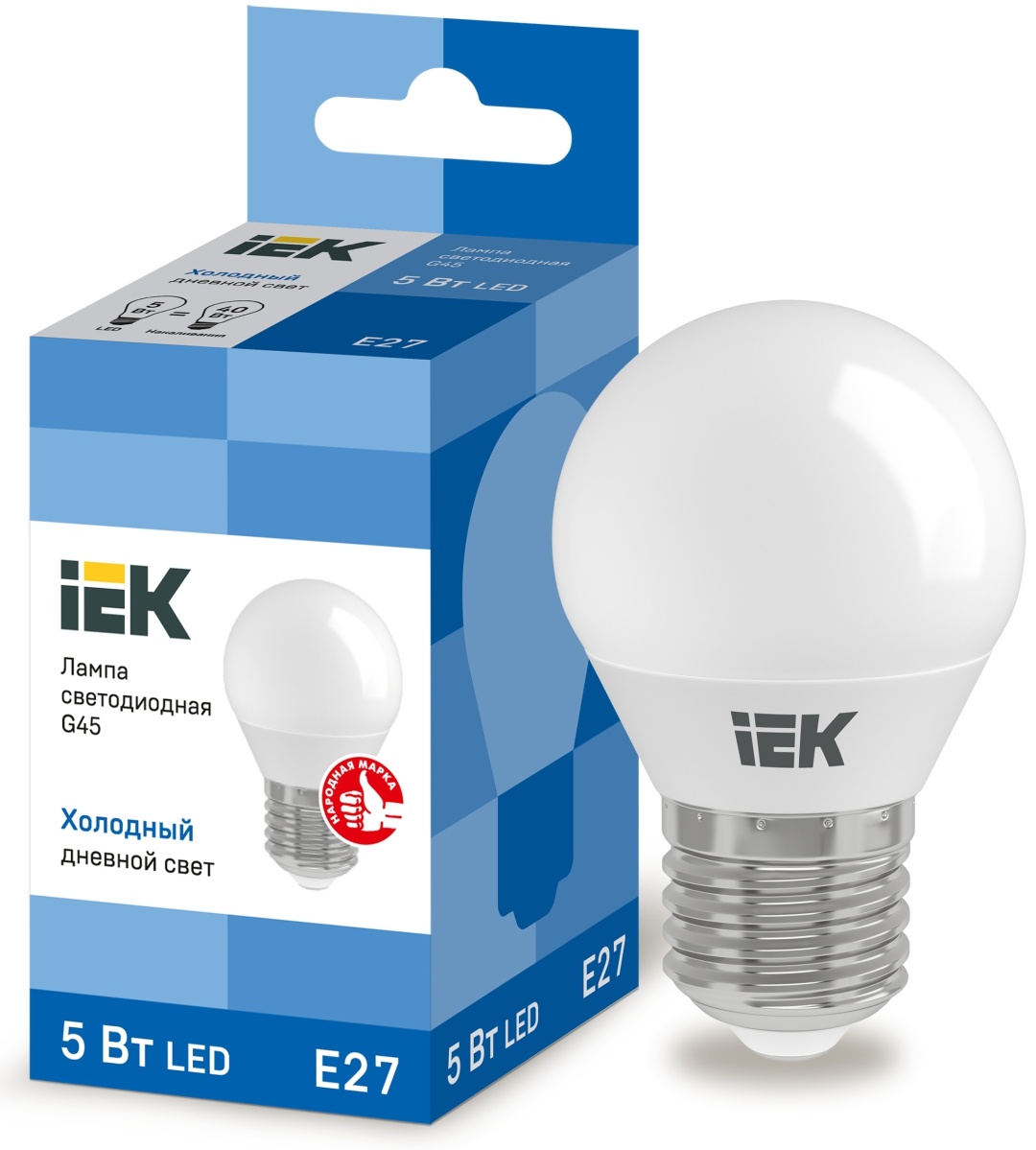 Купить Лампочка IEK LLE-G45-5-230-65-E27 5W E27 1 шт в Алматы – Магазин на Kaspi.kz