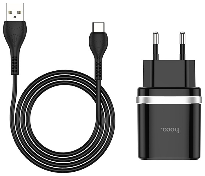 Купить Зарядное устройство Hoco C12Q USB Type-C черный в Алматы ...
