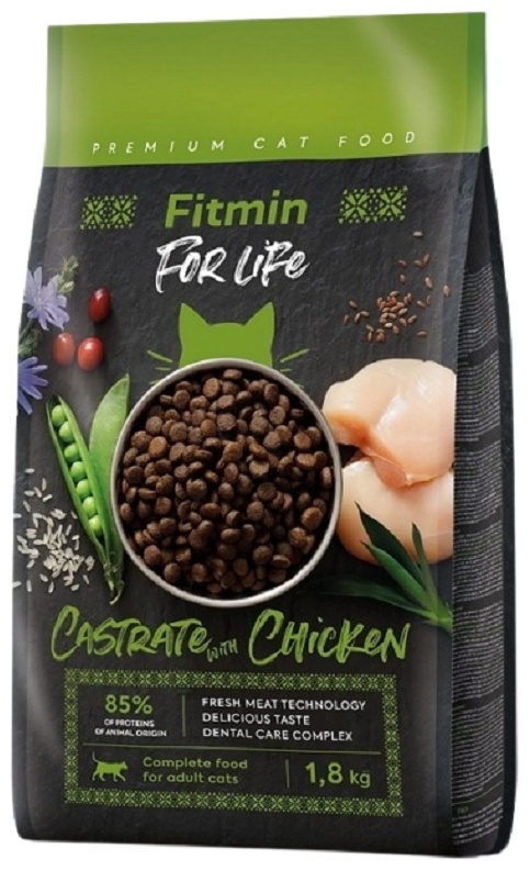 Купить Корм Fitmin For Life Castrate для стерилизованных курица 1.8 кг ...