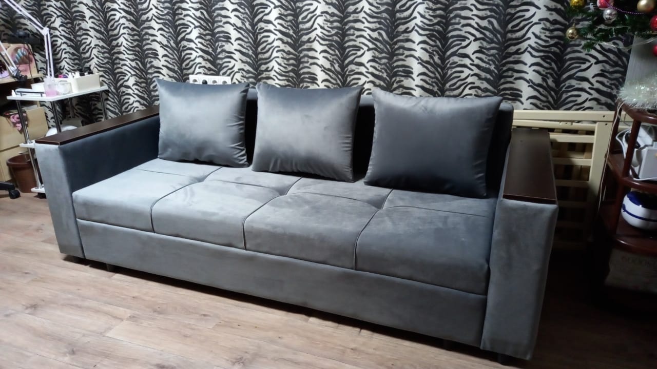 Купить Meru Lux velour 215 диван, обивка велюр, 80x215x75 см в Алматы ...