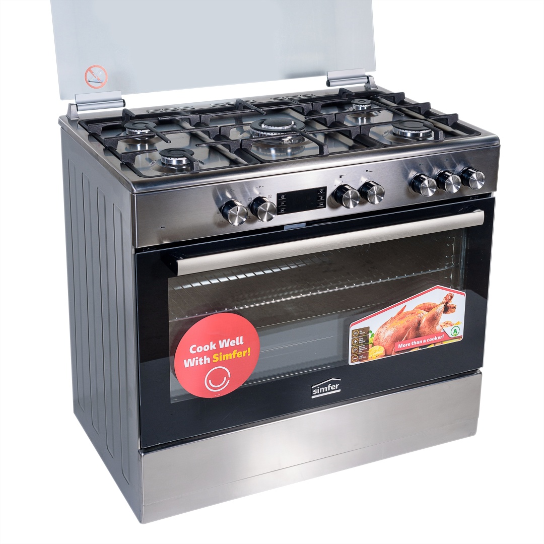 Купить Кухонная плита Simfer F9507SEWGH серый в кредит в Алматы – Kaspi Магазин