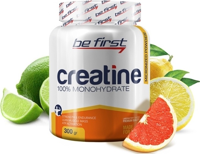 Купить Креатин Be First Creatine Monohydrate Цитрусовый микс 300 г в ...